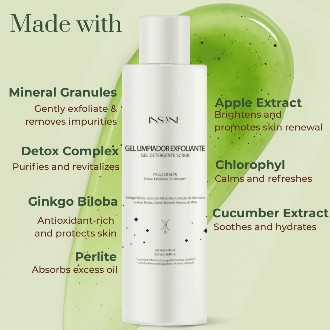INSANE GLOW | Silk Skin Exfoliating Cleansing Gel + Gingko Extract
