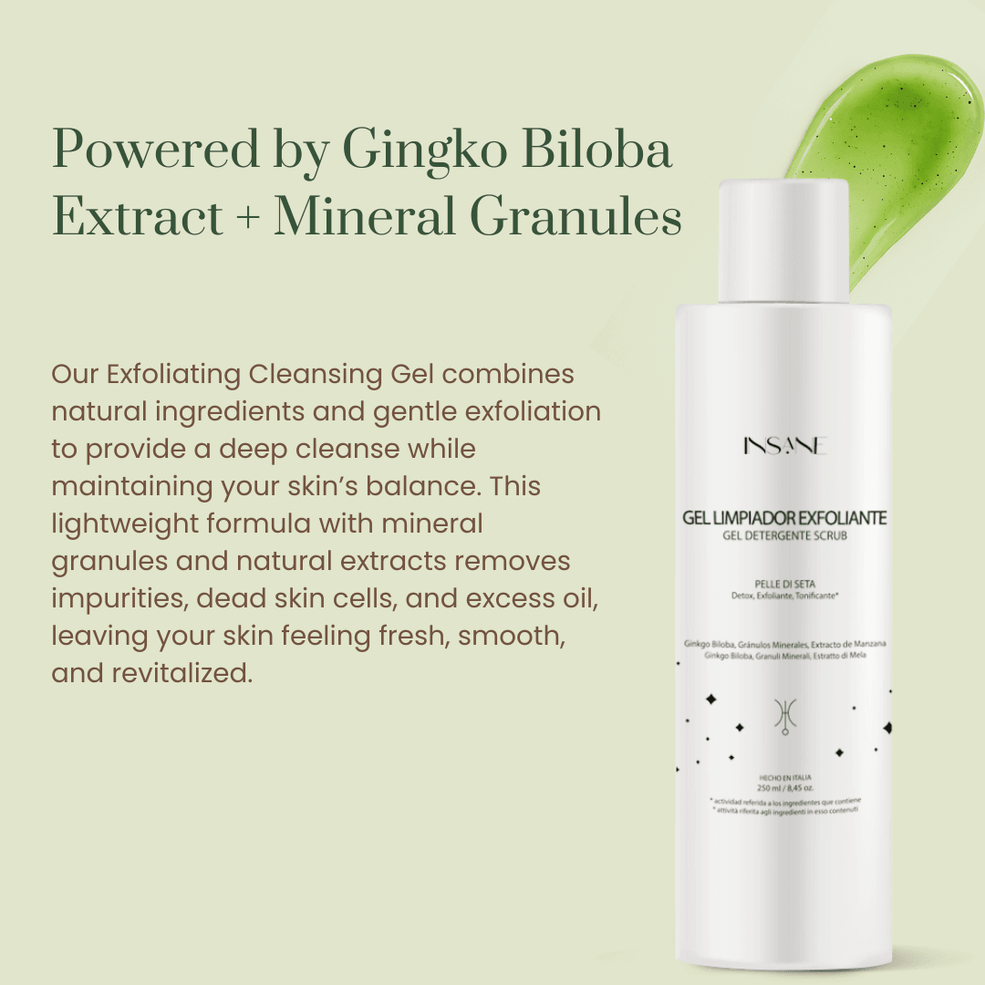 INSANE GLOW | Silk Skin Exfoliating Cleansing Gel + Gingko Extract